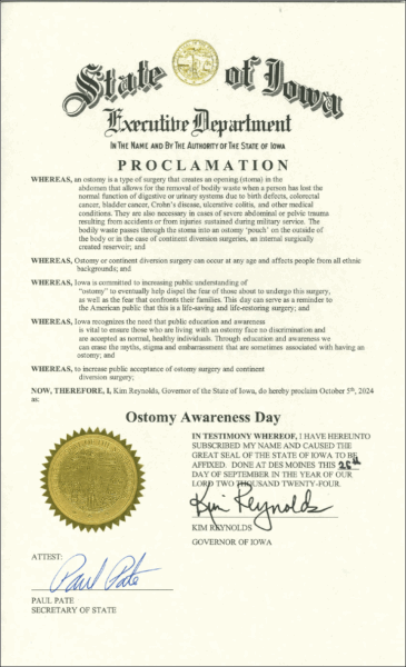 State Proclamation - United Ostomy Associations of America